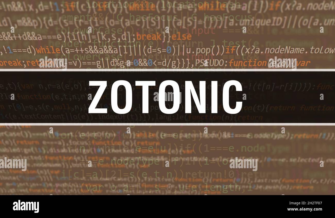Zotonic with Digital java code text. Zotonic and Computer software coding vector concept ...