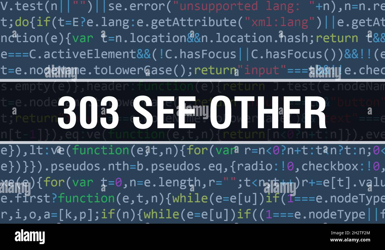 303 See Other With Binary Code Digital Technology Background Abstract