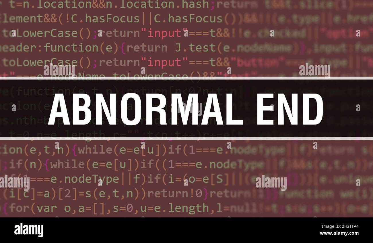 Abnormal end image hi-res stock photography and images - Alamy