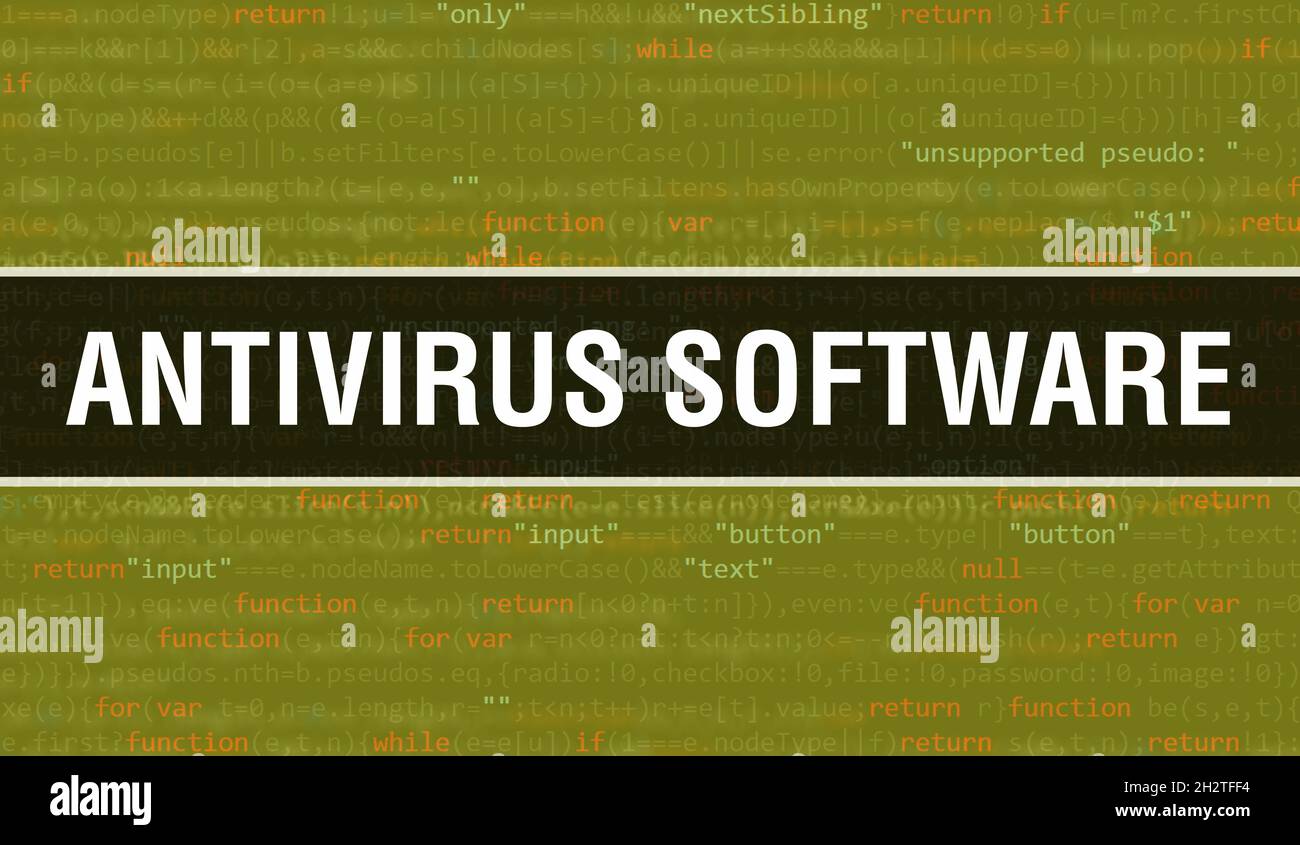 Antivirus software with Binary code digital technology background ...