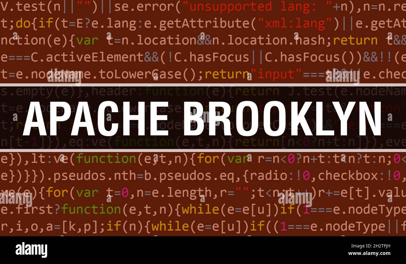 Apache Brooklyn with Binary code digital technology background ...