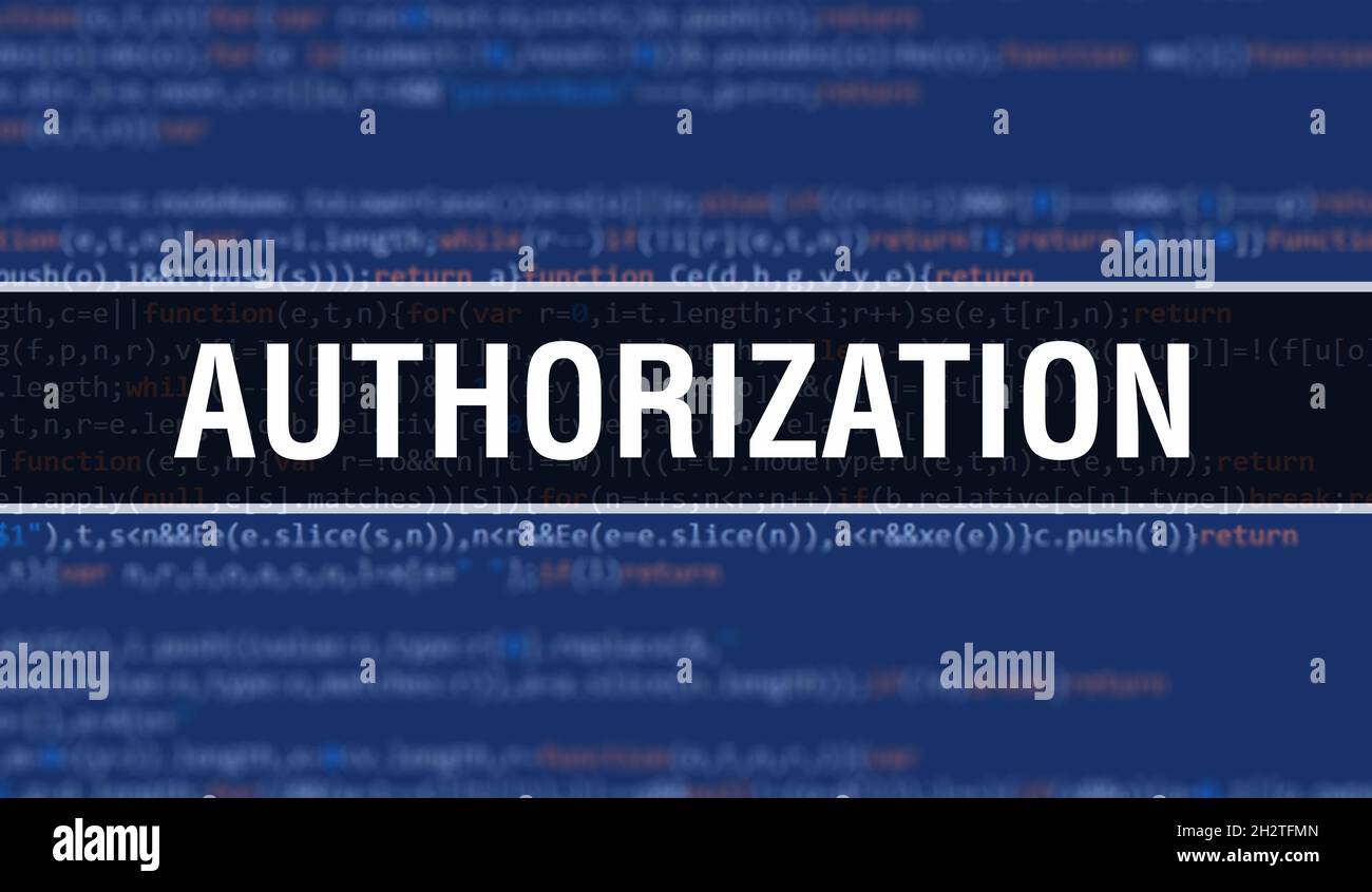 Authorization Text Written On Programming Code Abstract Technology 6420