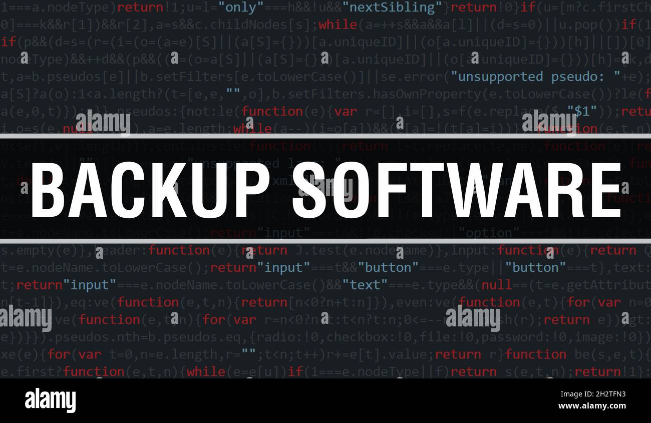 Backup software with Abstract Technology Binary code Background.Digital ...