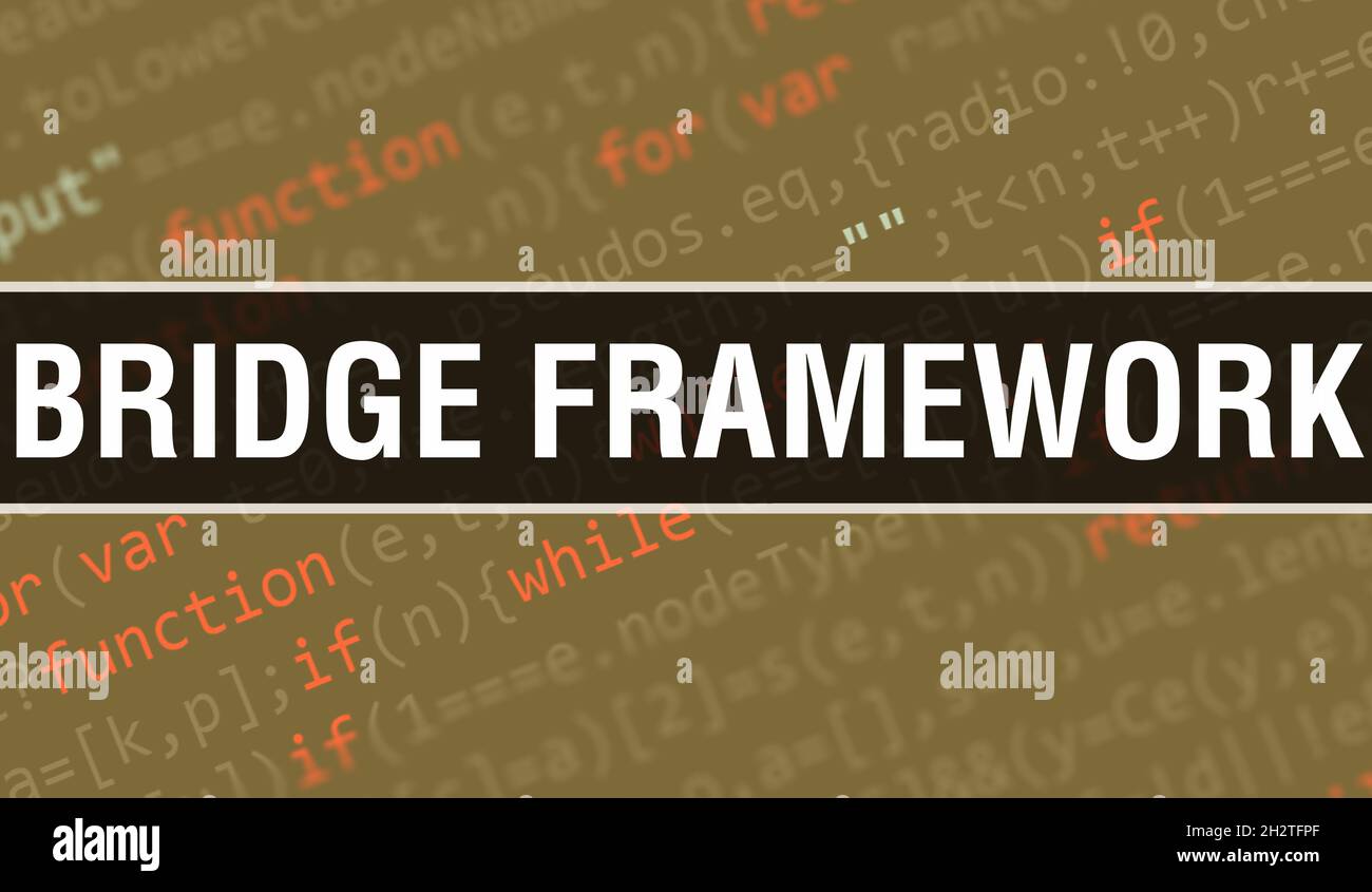 Bridge Framework with Digital java code text. Bridge Framework and ...