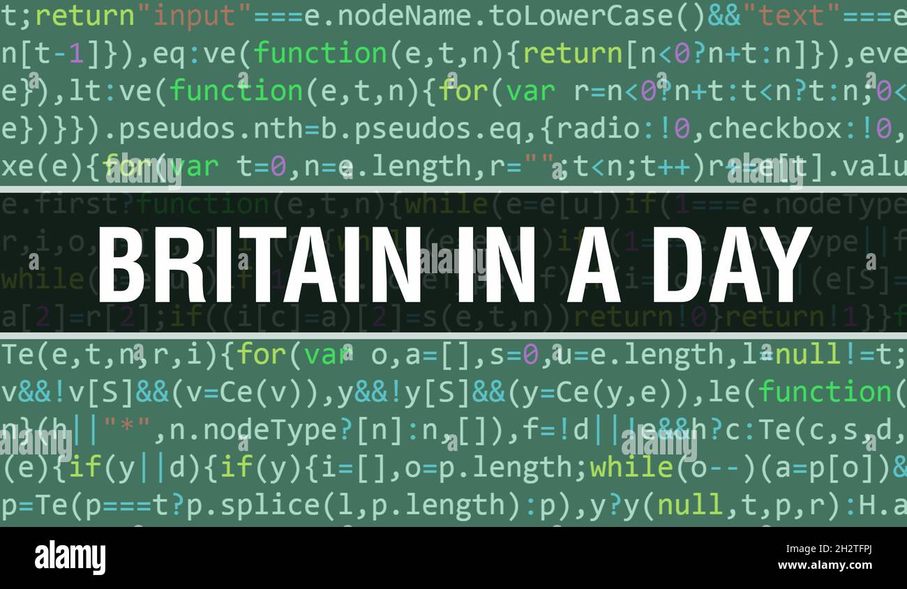 Britain in a Day concept with Random Parts of Program Code.Britain in a ...