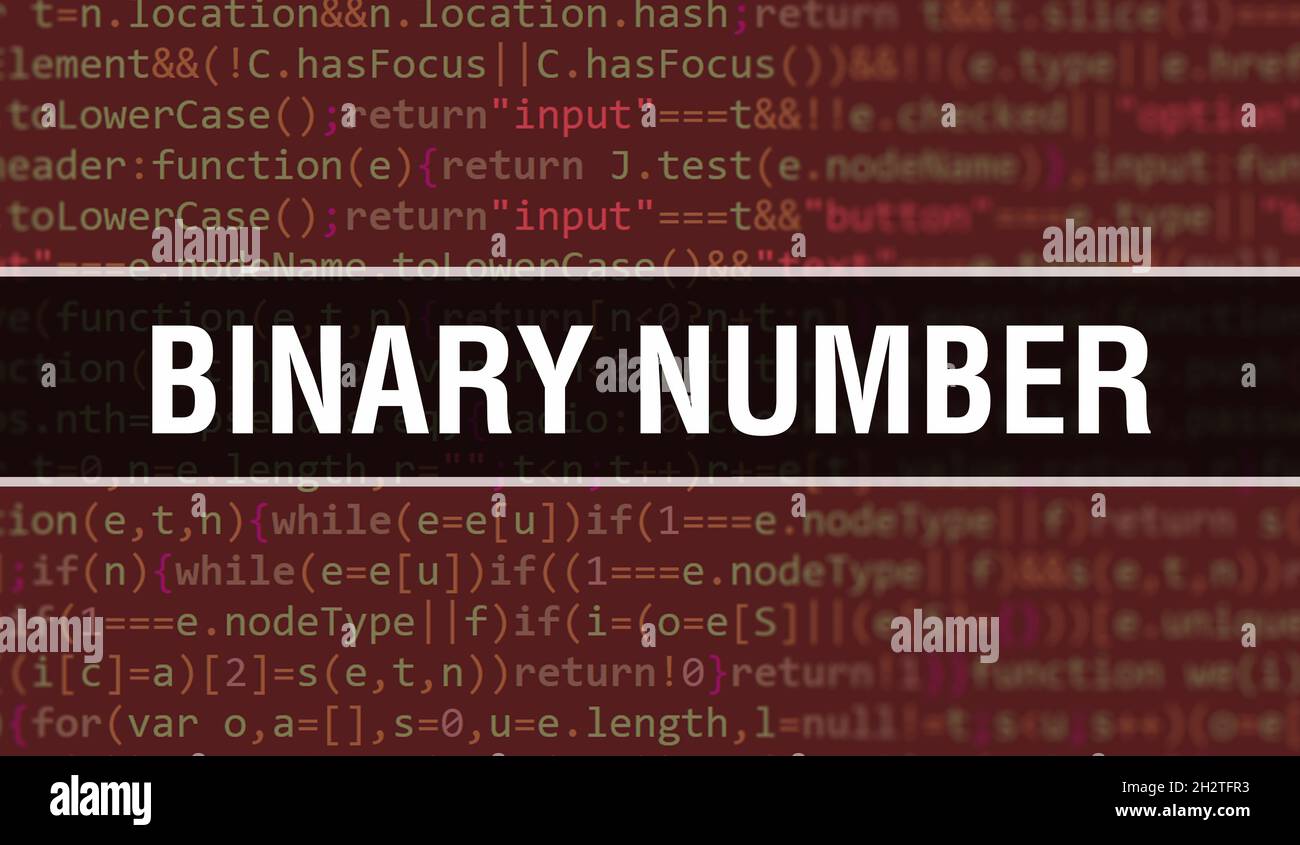 Binary number concept illustration using code for developing programs ...