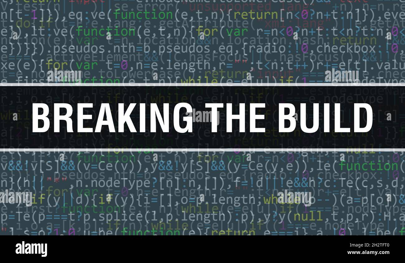 Breaking the Build with Abstract Technology Binary code Background ...