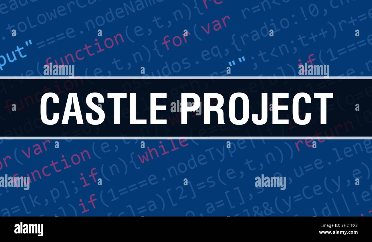Castle Project concept with Random Parts of Program Code. Castle ...