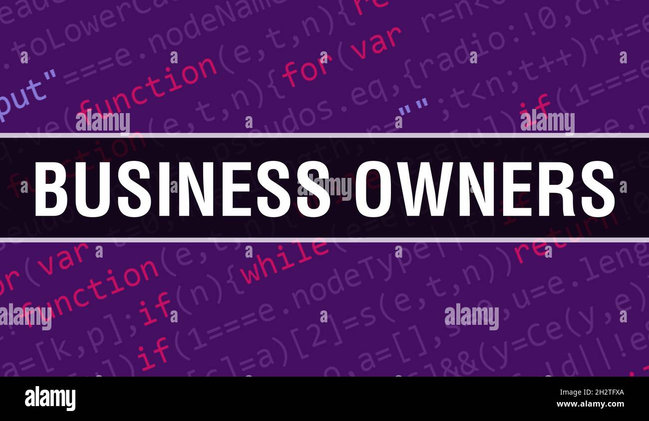 Business Owners concept with Random Parts of Program Code. Business ...