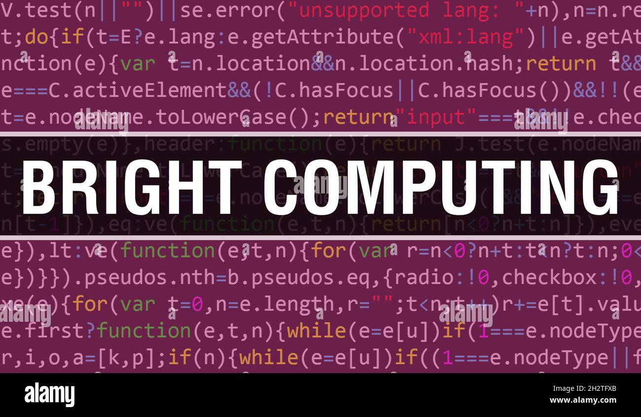 Bright Computing with Binary code digital technology background ...