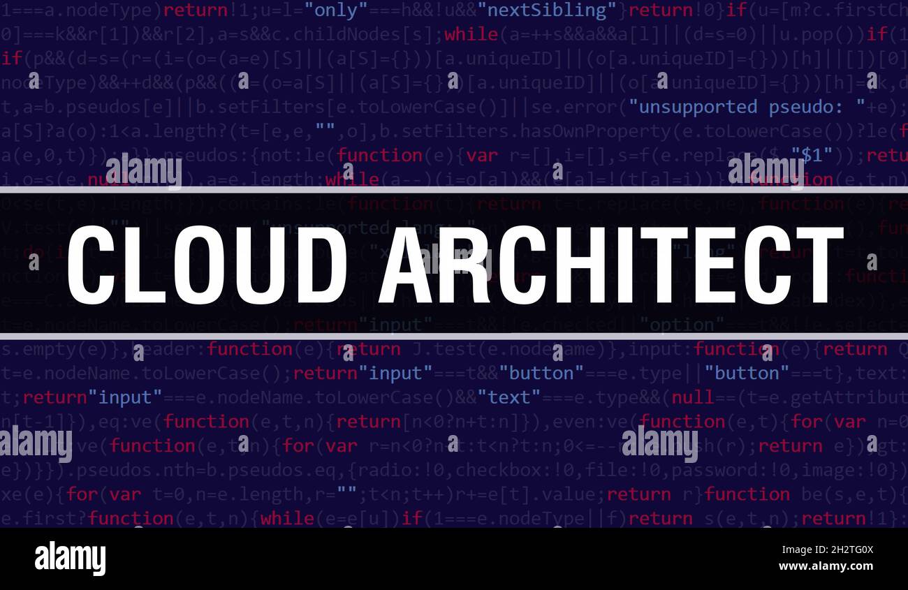 Cloud Architect With Abstract Technology Binary Code Backgrounddigital Binary Data And Secure