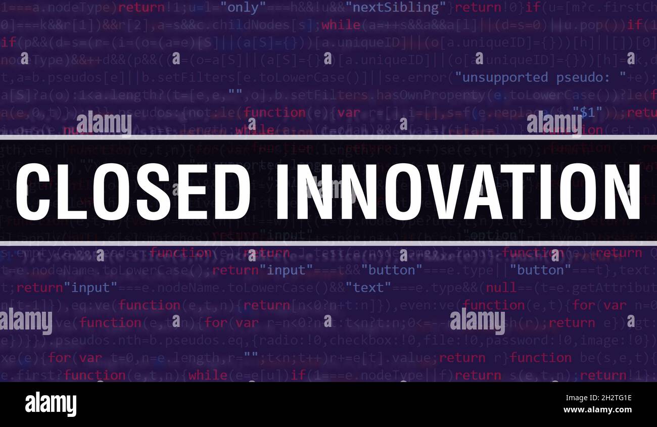 Closed innovation concept with Random Parts of Program Code. Closed ...