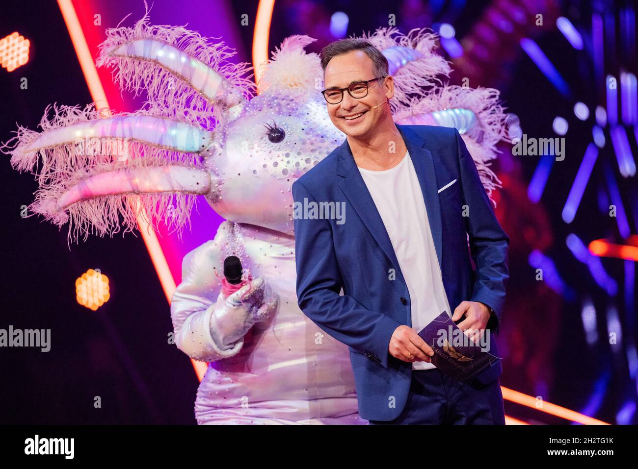 Cologne, Germany. 23rd Oct, 2021. The character "The Axolotl" is on ...
