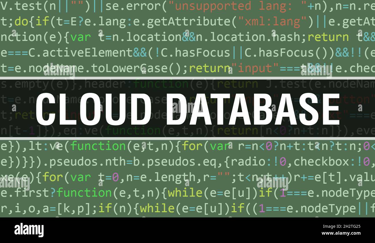Cloud database with Binary code digital technology background. Abstract ...