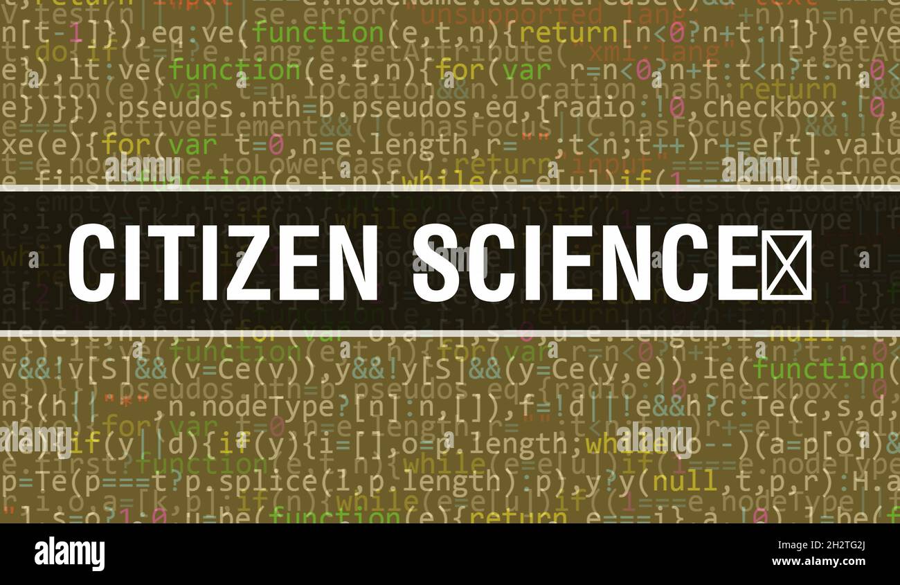 Citizen science‎ concept illustration using code for developing ...