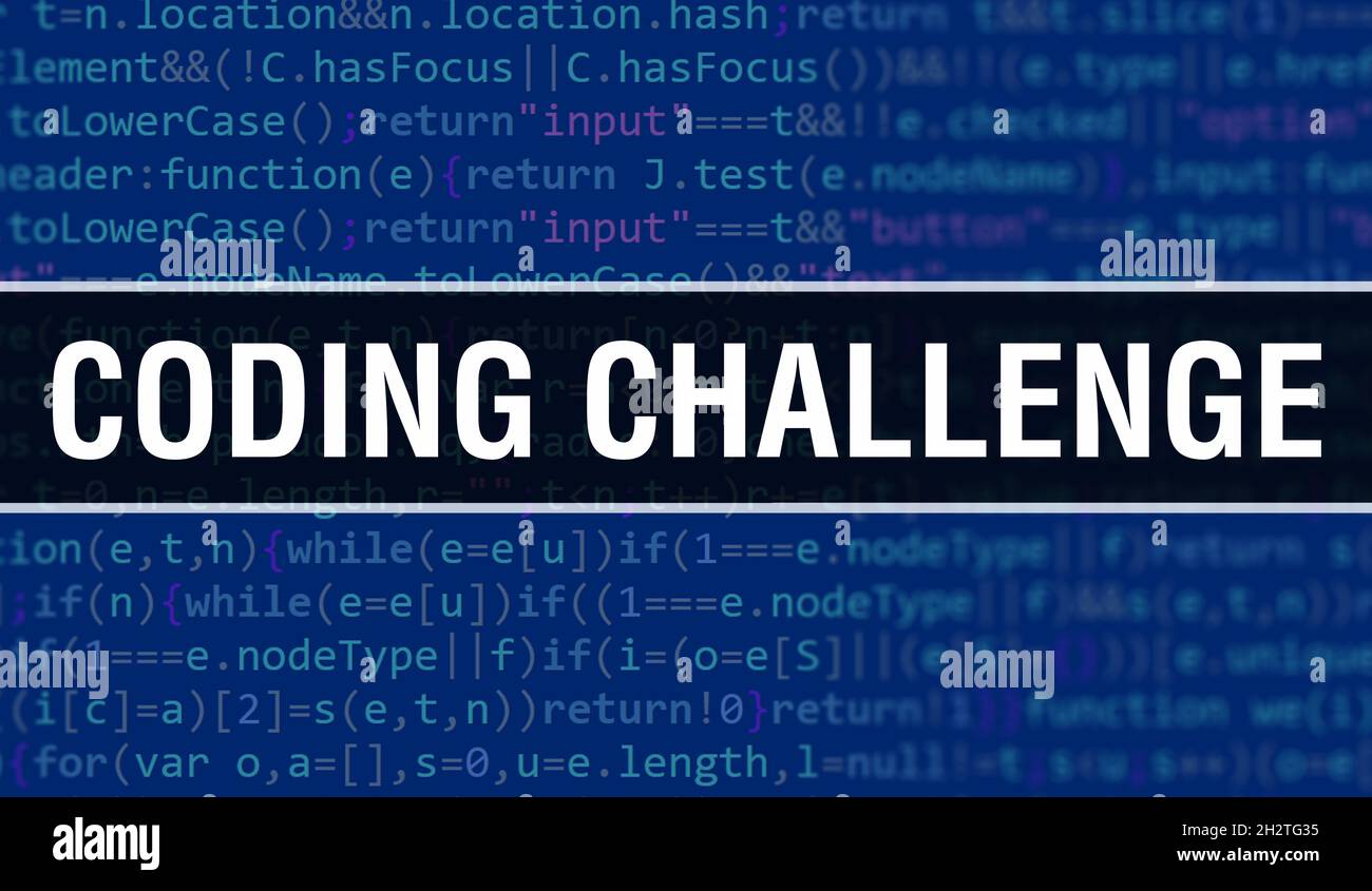 CODING CHALLENGE concept illustration using code for developing ...