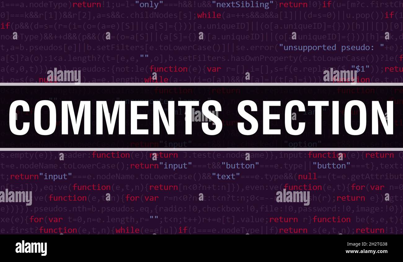 Comments section with Abstract Technology Binary code Background ...