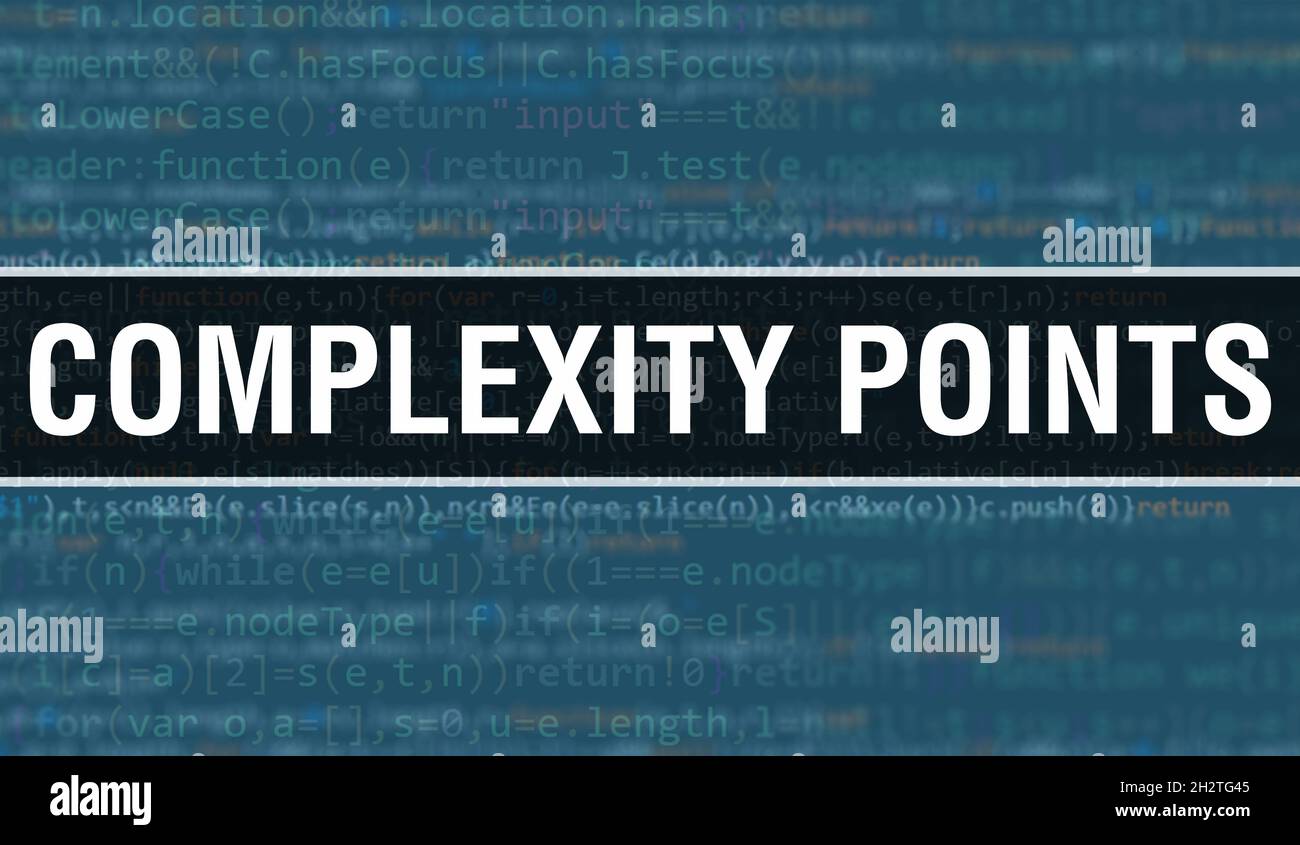 Complexity Points with Abstract Technology Binary code Background ...