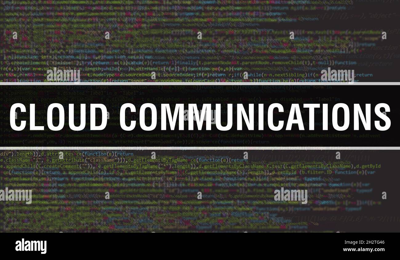 Cloud communications with Binary code digital technology background ...