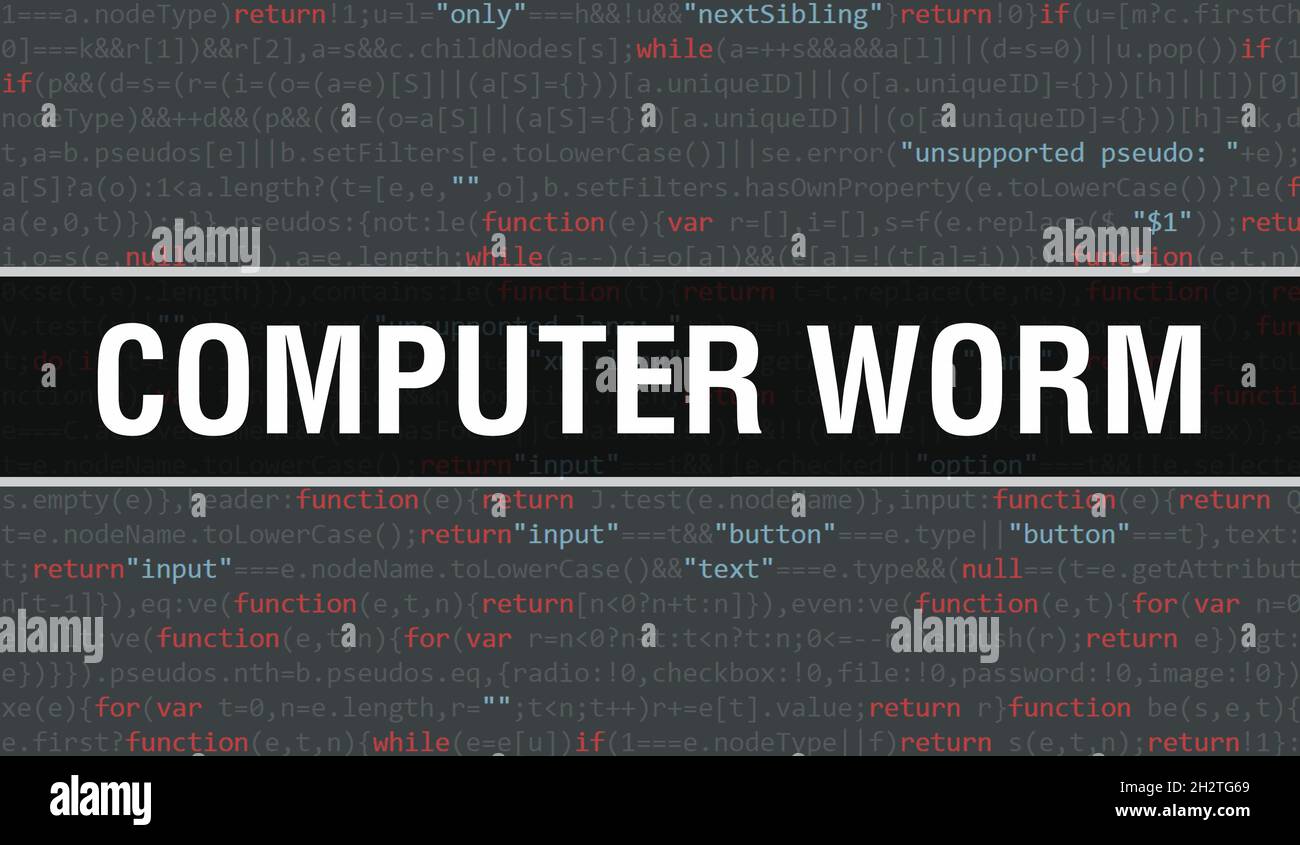 Computer Worm With Abstract Technology Binary Code Backgrounddigital Binary Data And Secure