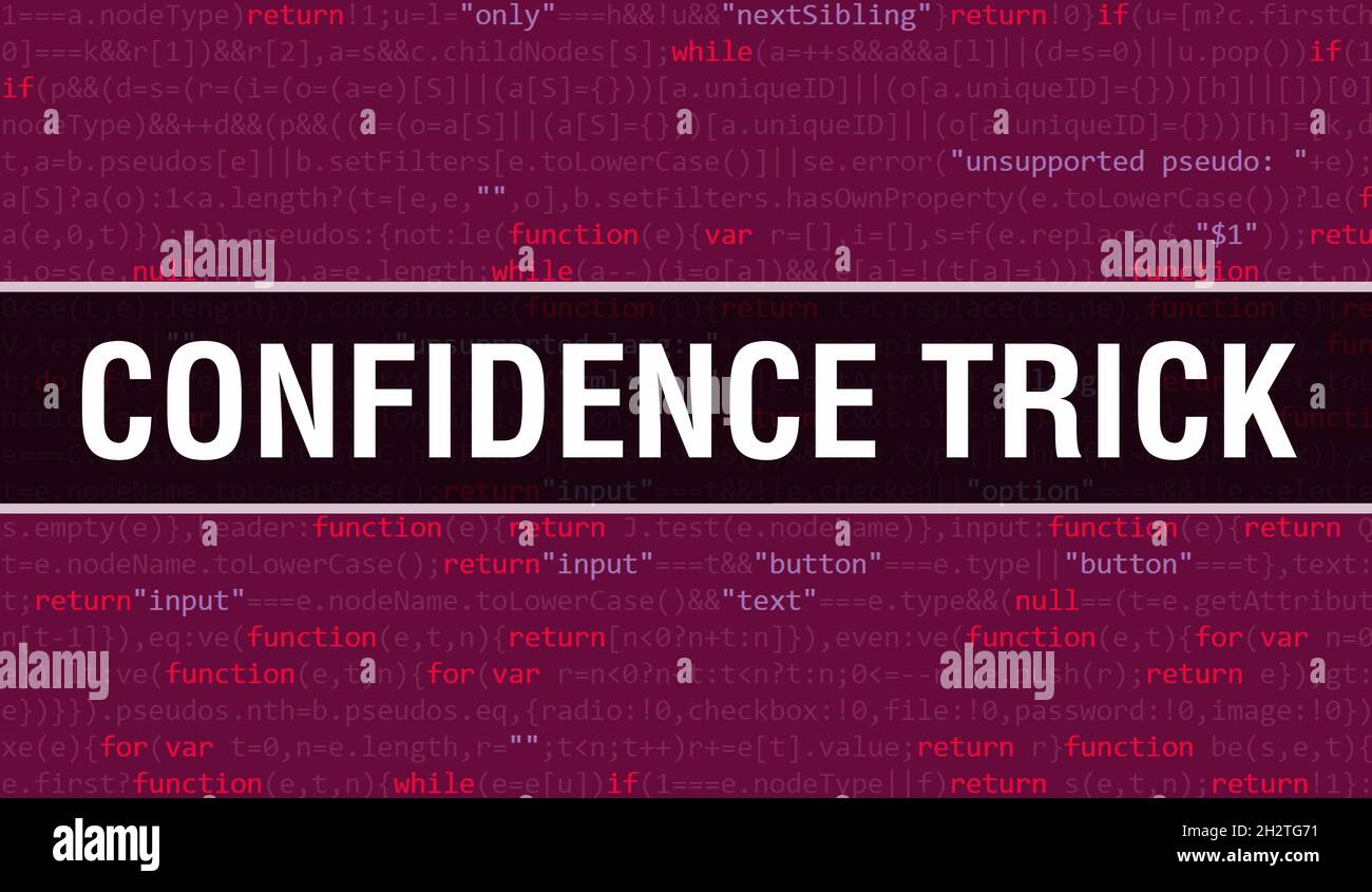 Confidence trick with Abstract Technology Binary code Background ...