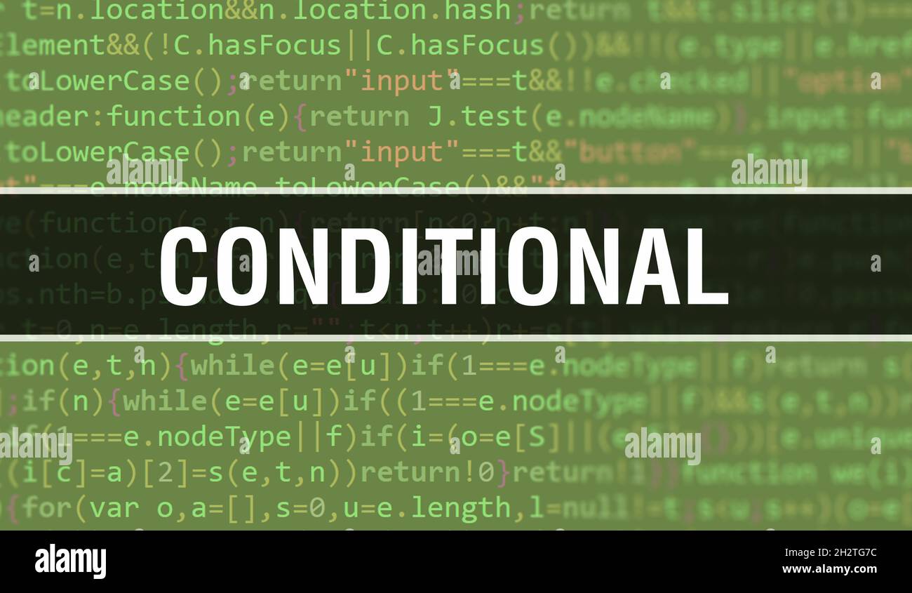 Conditional Concept Illustration Using Code For Developing Programs And App Conditional Website 