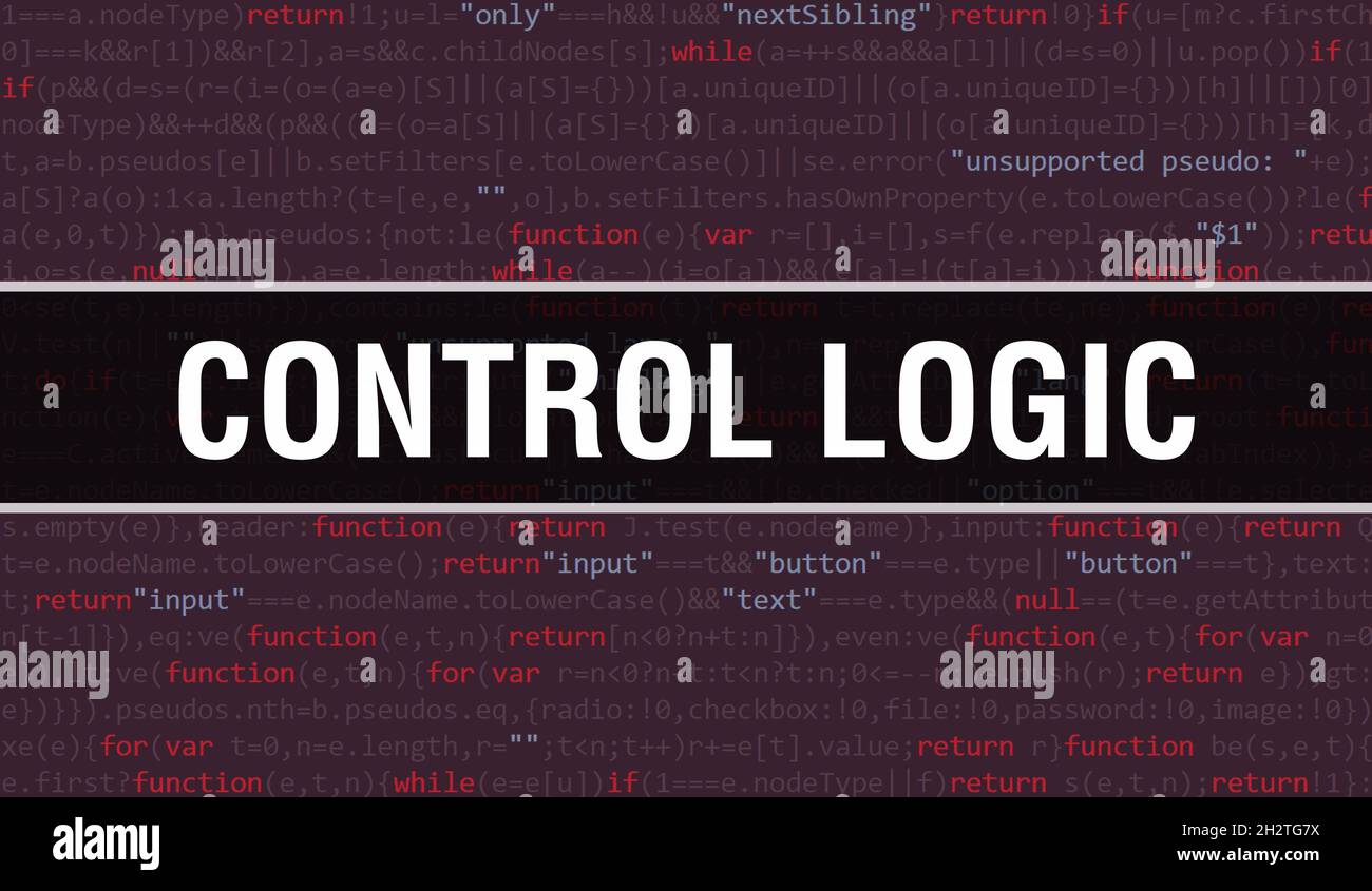 Control logic with Abstract Technology Binary code Background.Digital ...