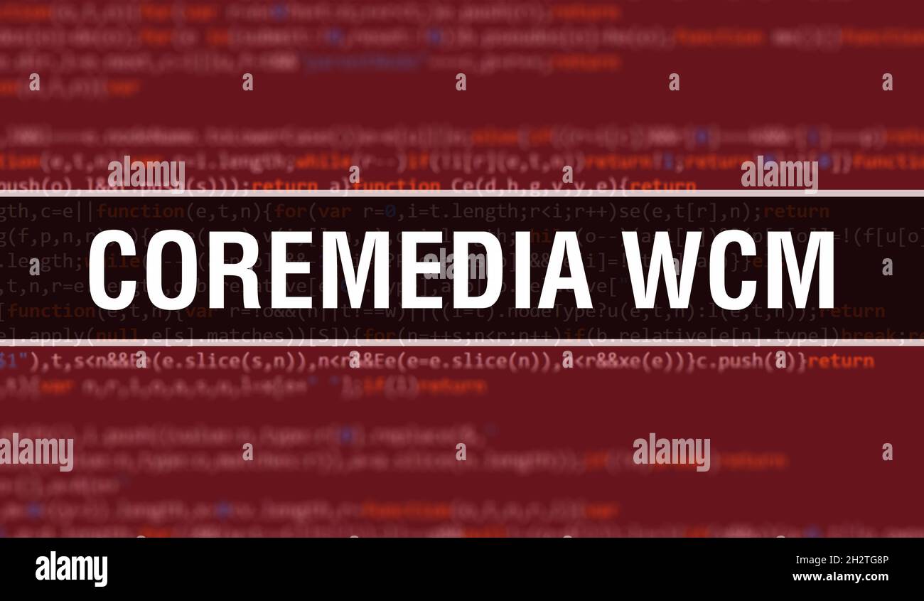 Coremedia Wcm Text Written On Programming Code Abstract Technology Background Of Software