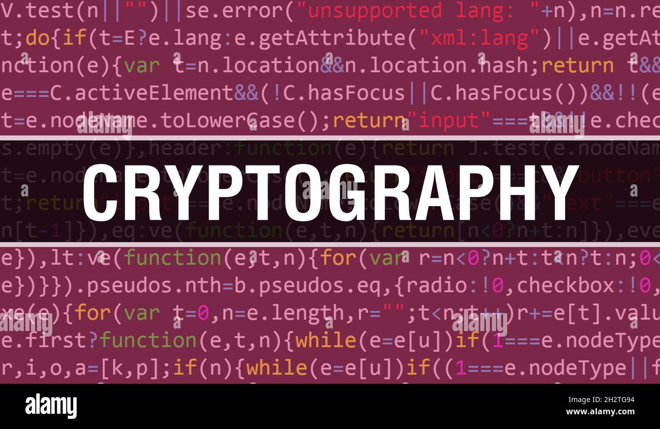Cryptography with Binary code digital technology background. Abstract ...
