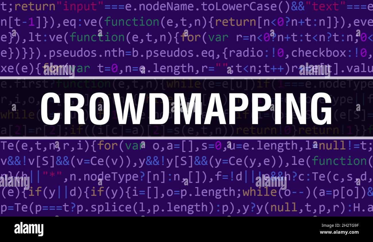 Crowdmapping concept with Random Parts of Program Code.Crowdmapping ...