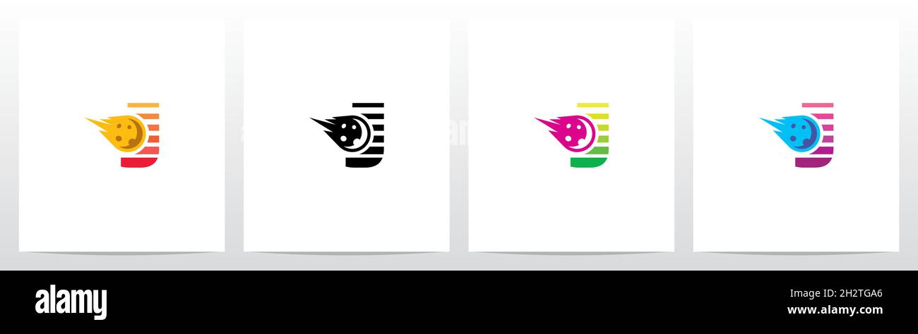 Meteor Asteroid On Letter Logo Design J Stock Vector Image & Art - Alamy