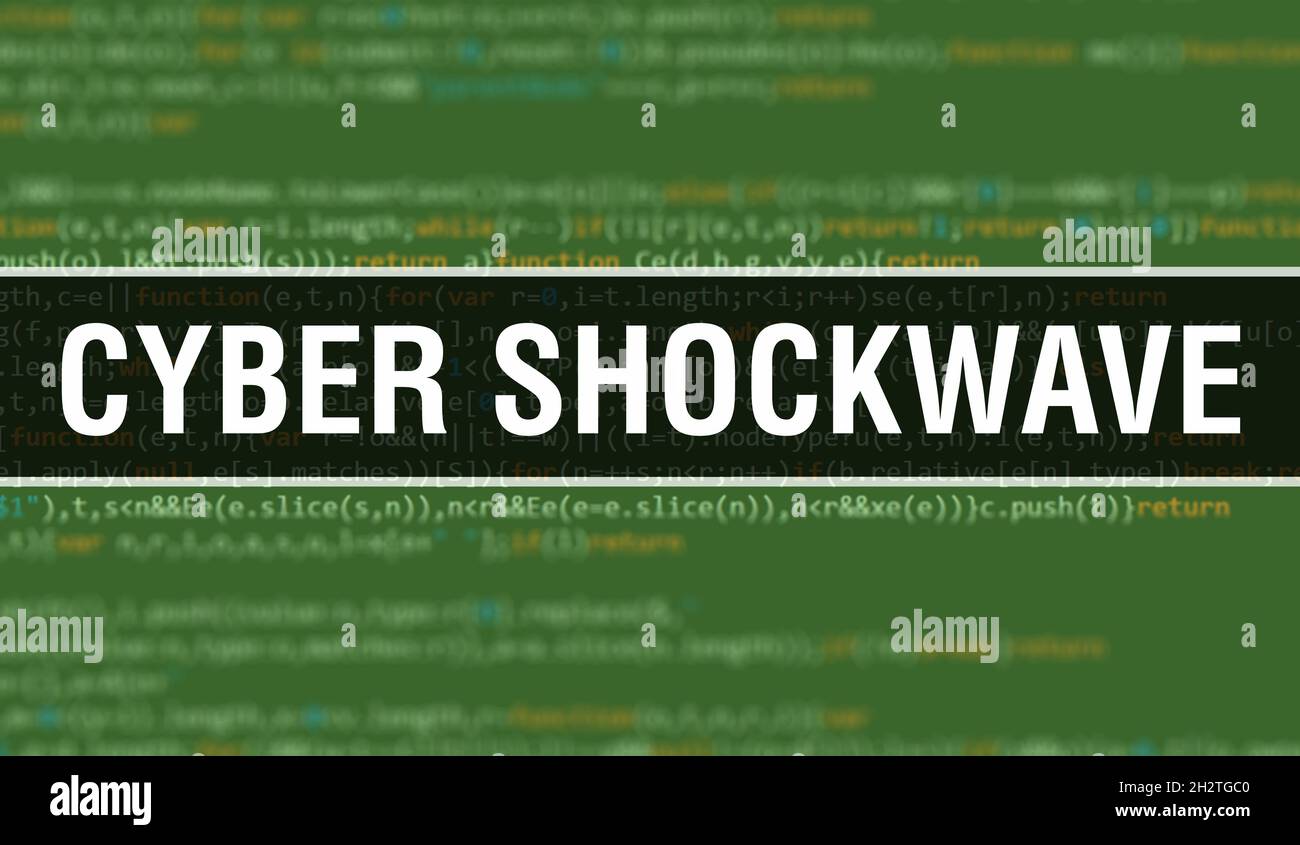 Cyber ShockWave text written on Programming code abstract technology ...
