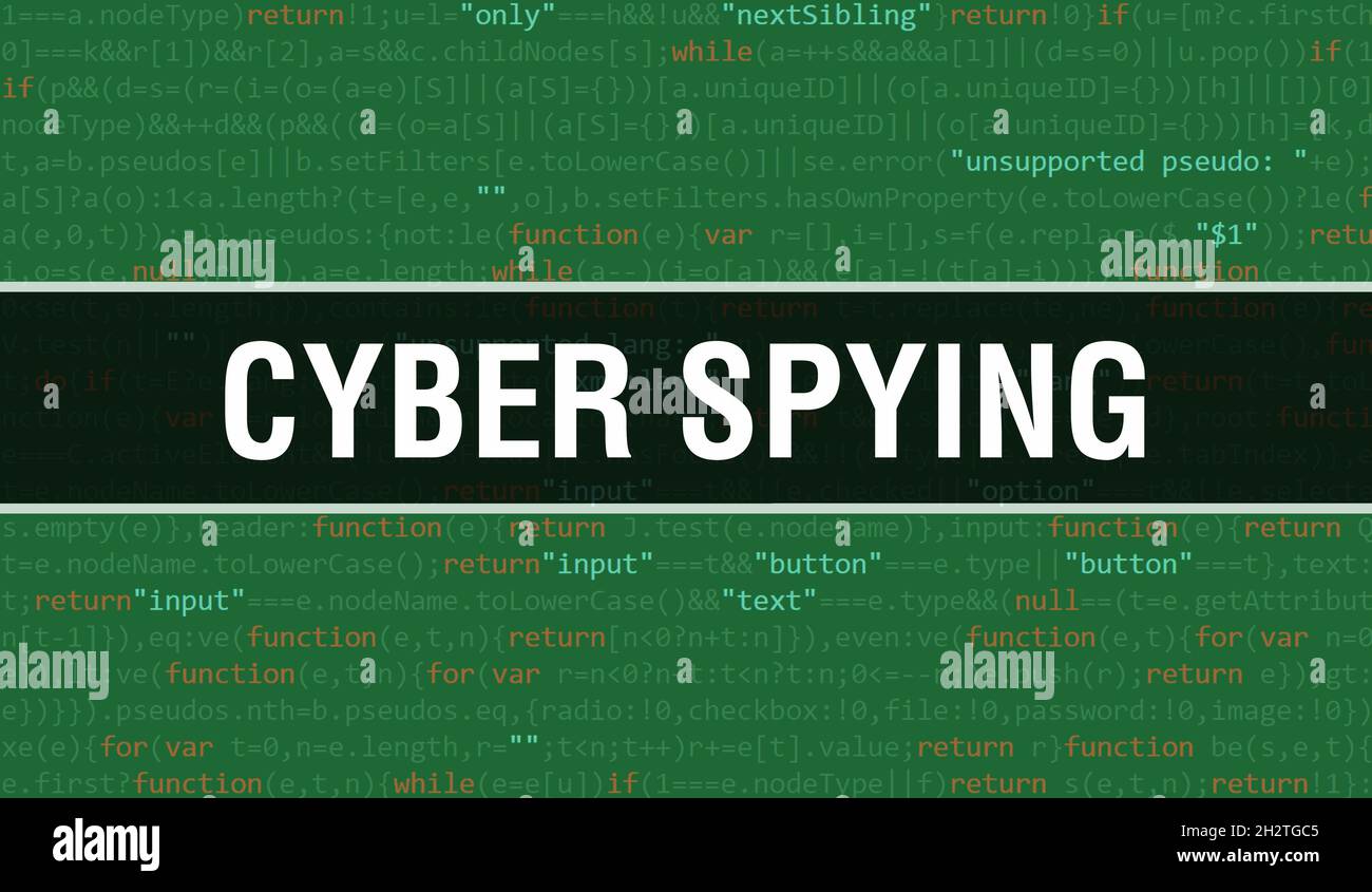 Cyber spying with Abstract Technology Binary code Background.Digital ...