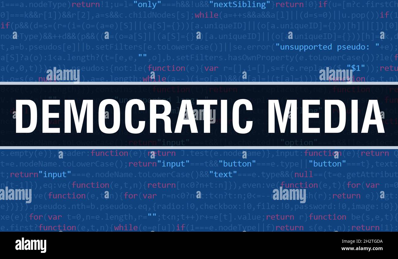 Democratic media with Abstract Technology Binary code Background ...