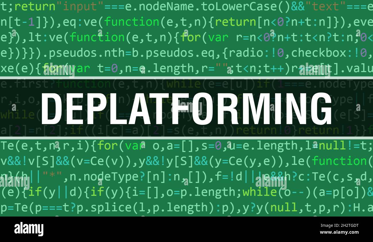 Deplatforming concept with Random Parts of Program Code.Deplatforming ...