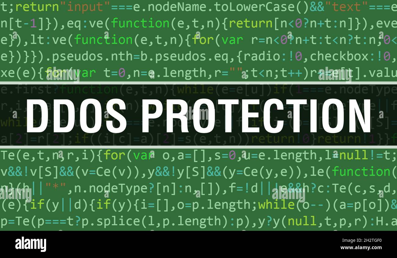 ddos protection concept with Random Parts of Program Code.ddos ...