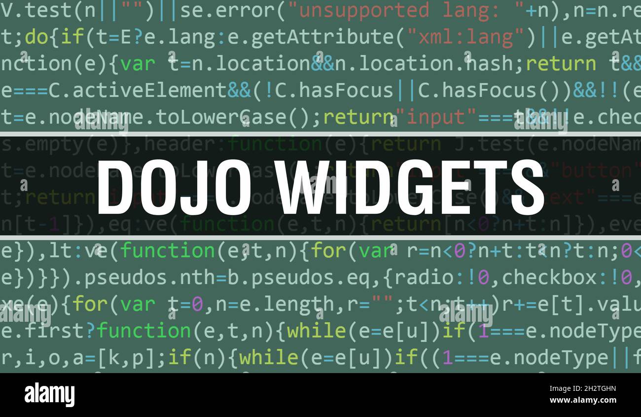 Dojo Widgets with Binary code digital technology background. Abstract ... Dojo Widgets with Binary code digital technology background. Abstract ...