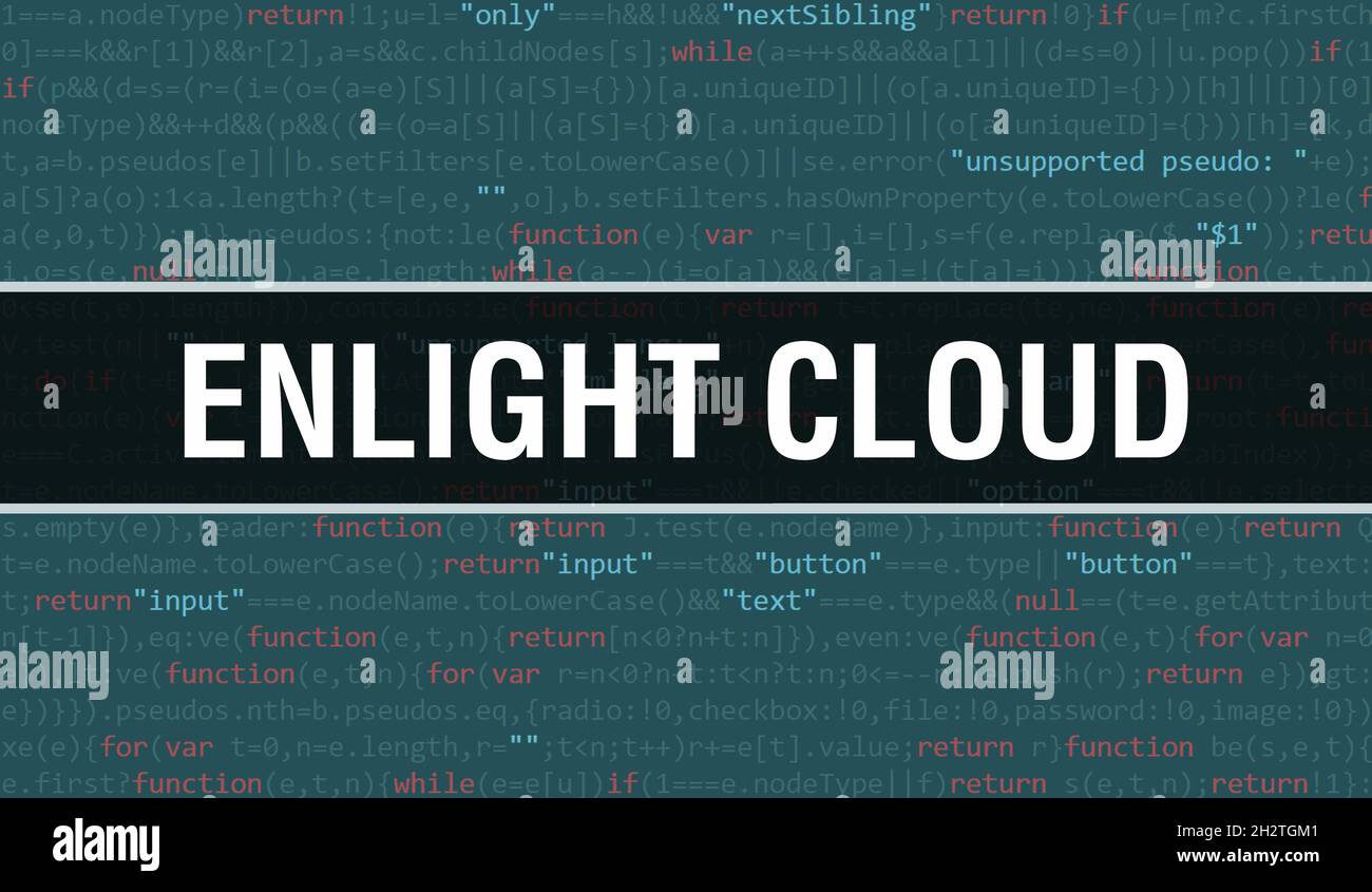 ENlight Cloud with Abstract Technology Binary code Background.Digital binary data and Secure ...