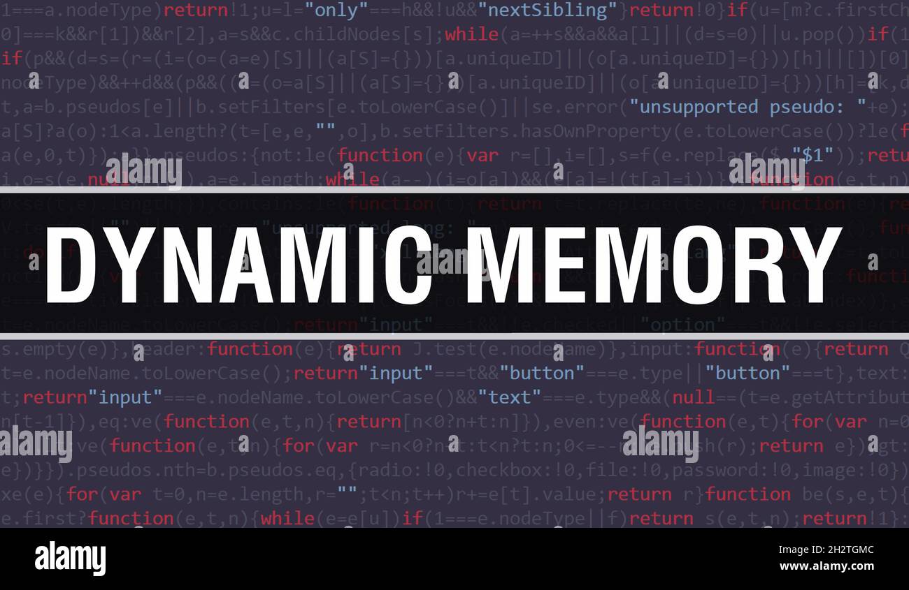 Dynamic memory with Abstract Technology Binary code Background.Digital ...