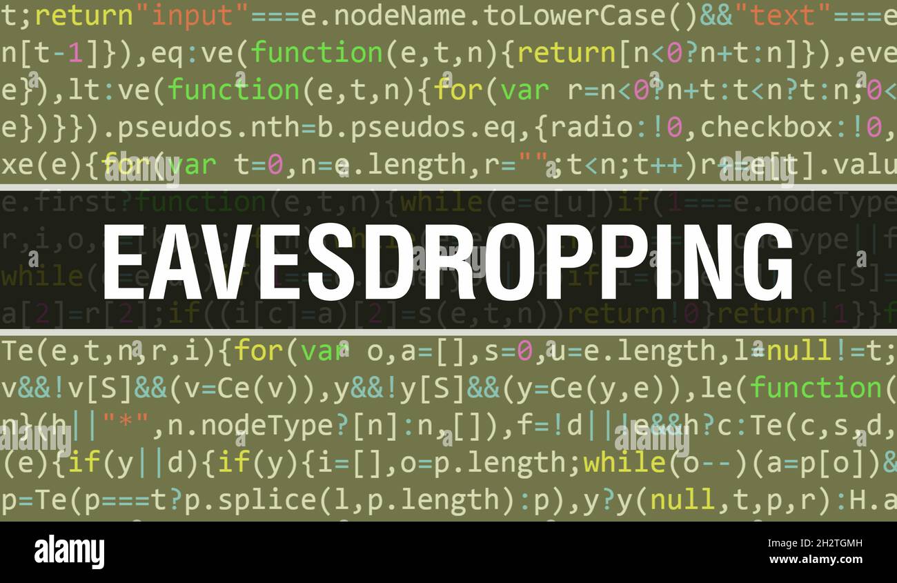 Eavesdropping concept with Random Parts of Program Code.Eavesdropping ...
