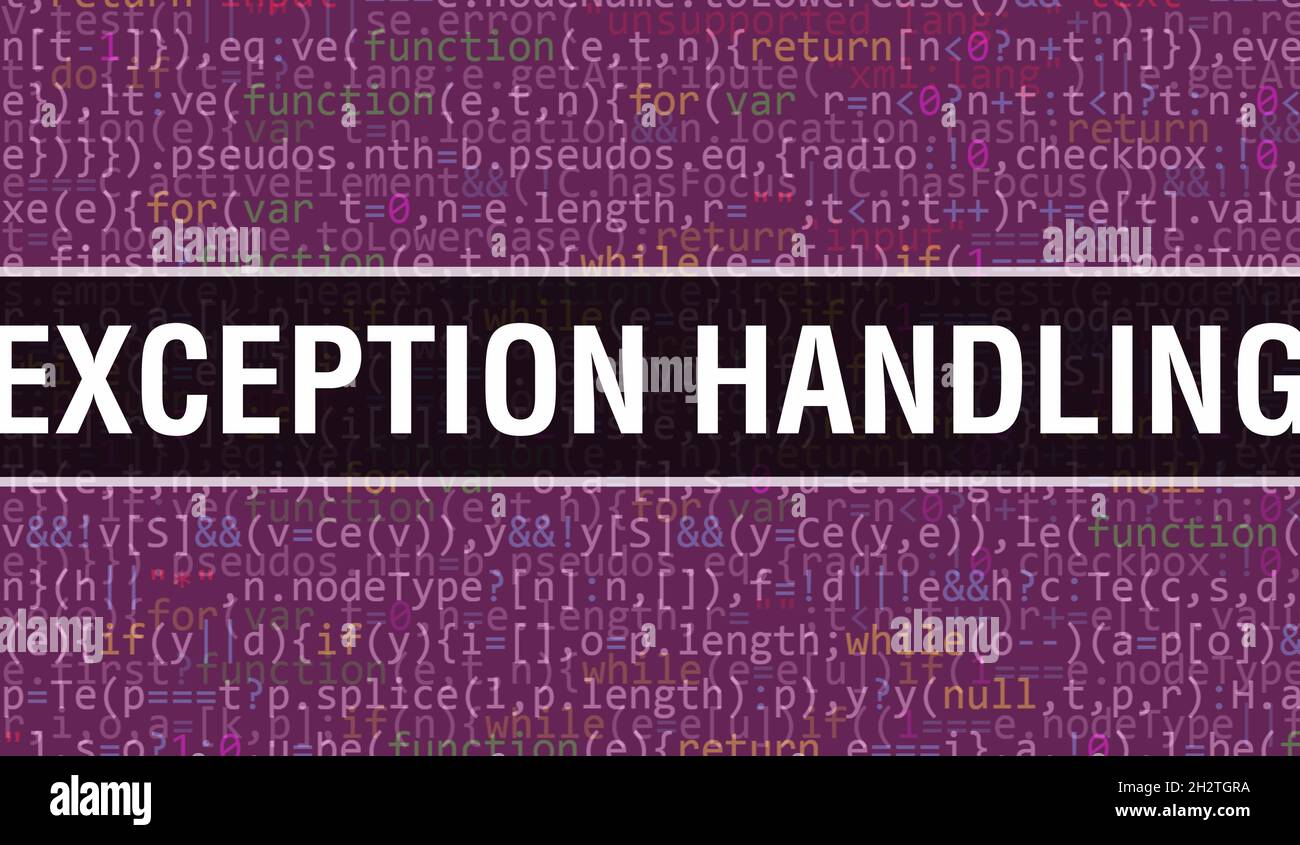 Exception handling concept illustration using code for developing ...