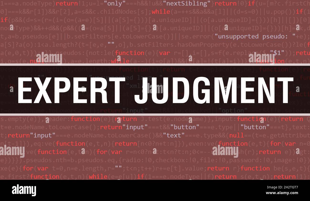 Expert Judgment with Abstract Technology Binary code Background.Digital ...