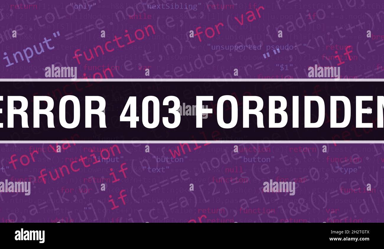 Error 403 Forbidden With Digital Java Code Text Error 403 Forbidden And Computer Software