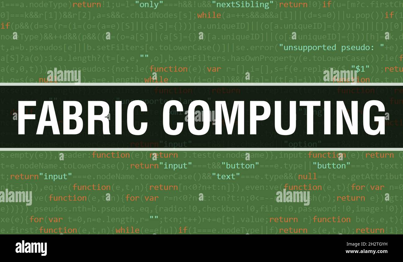 Fabric computing with Abstract Technology Binary code Background ...