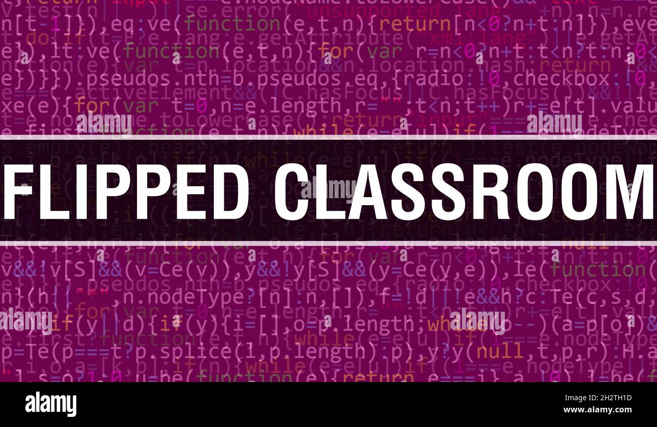 FLIPPED CLASSROOM concept illustration using code for developing ... FLIPPED CLASSROOM concept illustration using code for developing ...