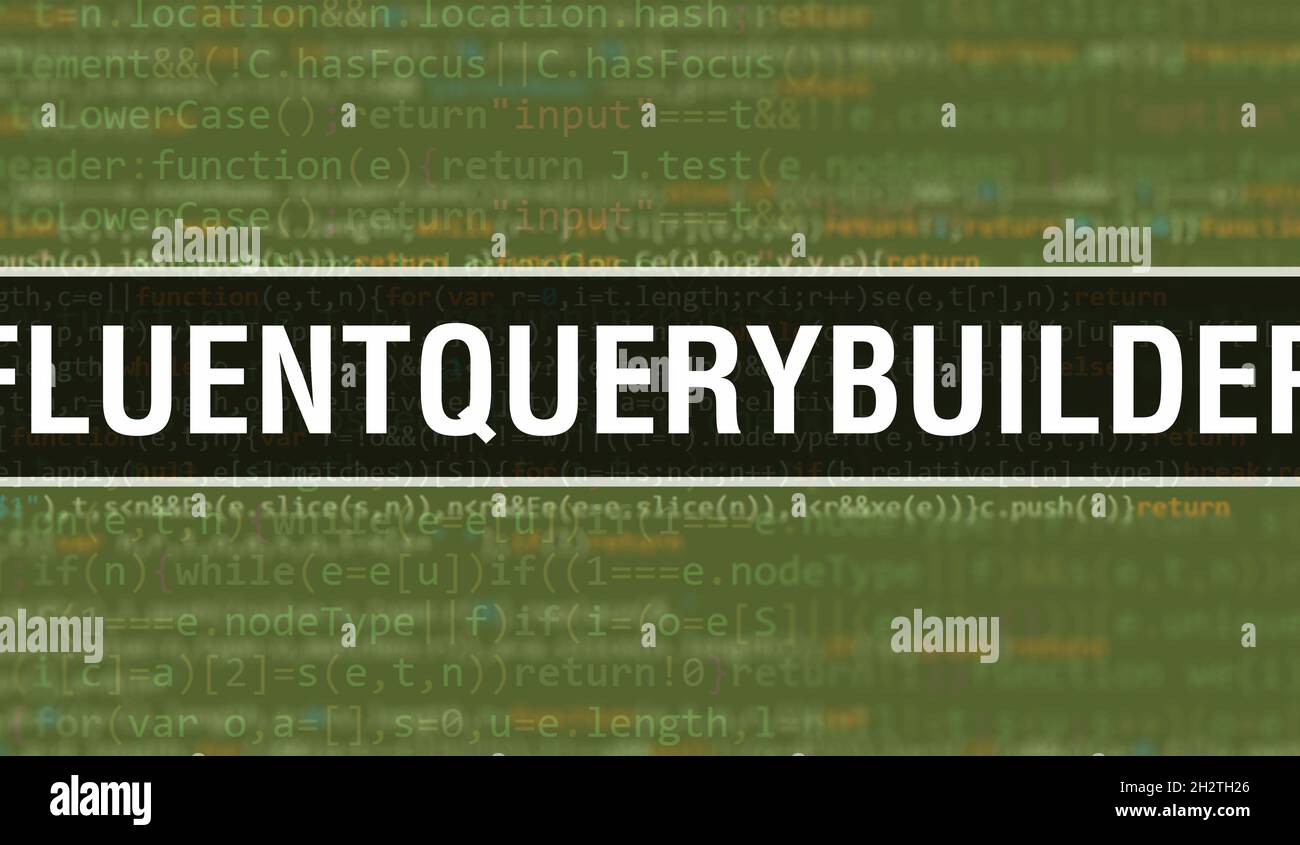 FluentQueryBuilder with Abstract Technology Binary code Background ...