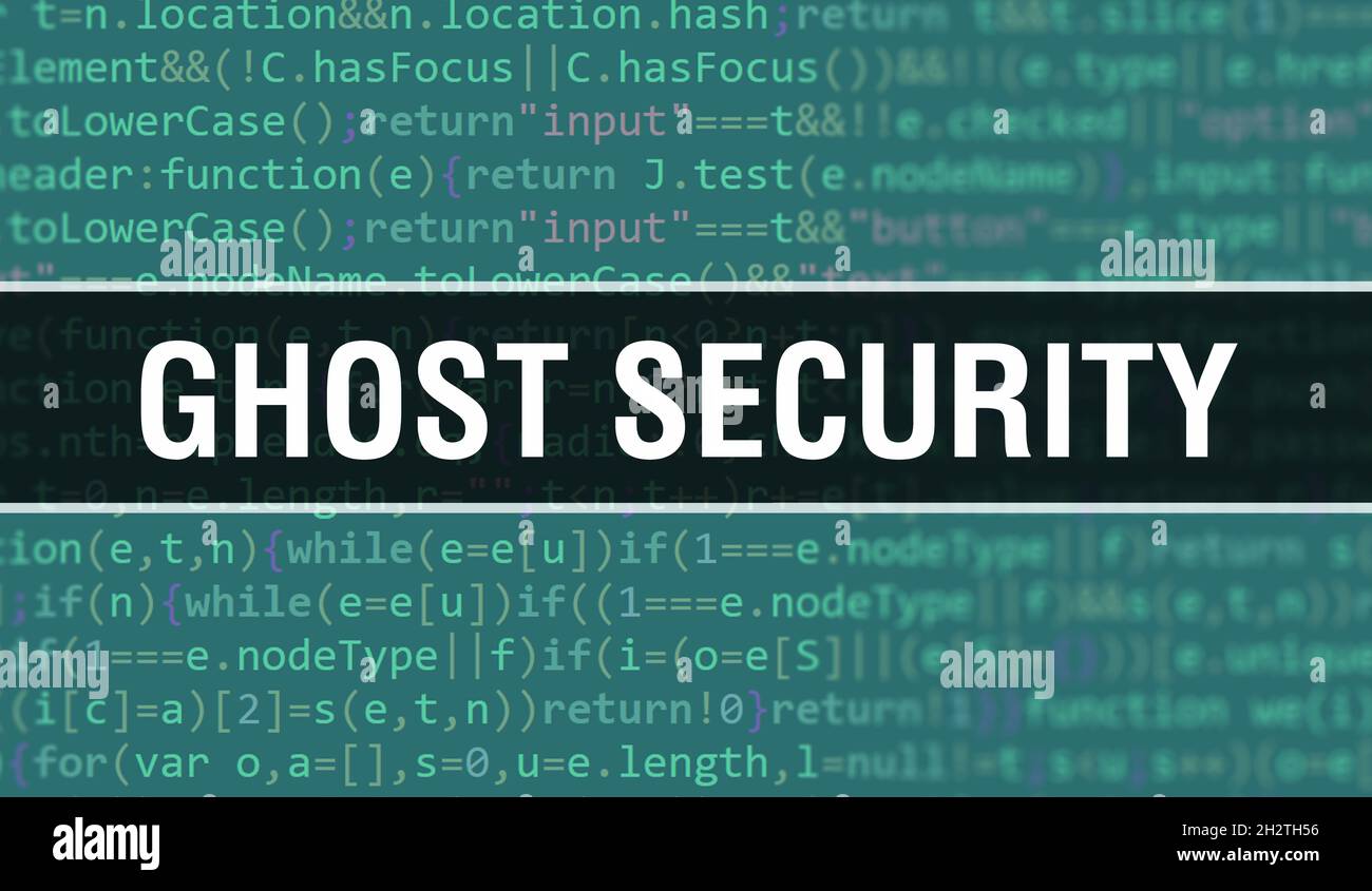 Ghost Security concept illustration using code for developing programs ...