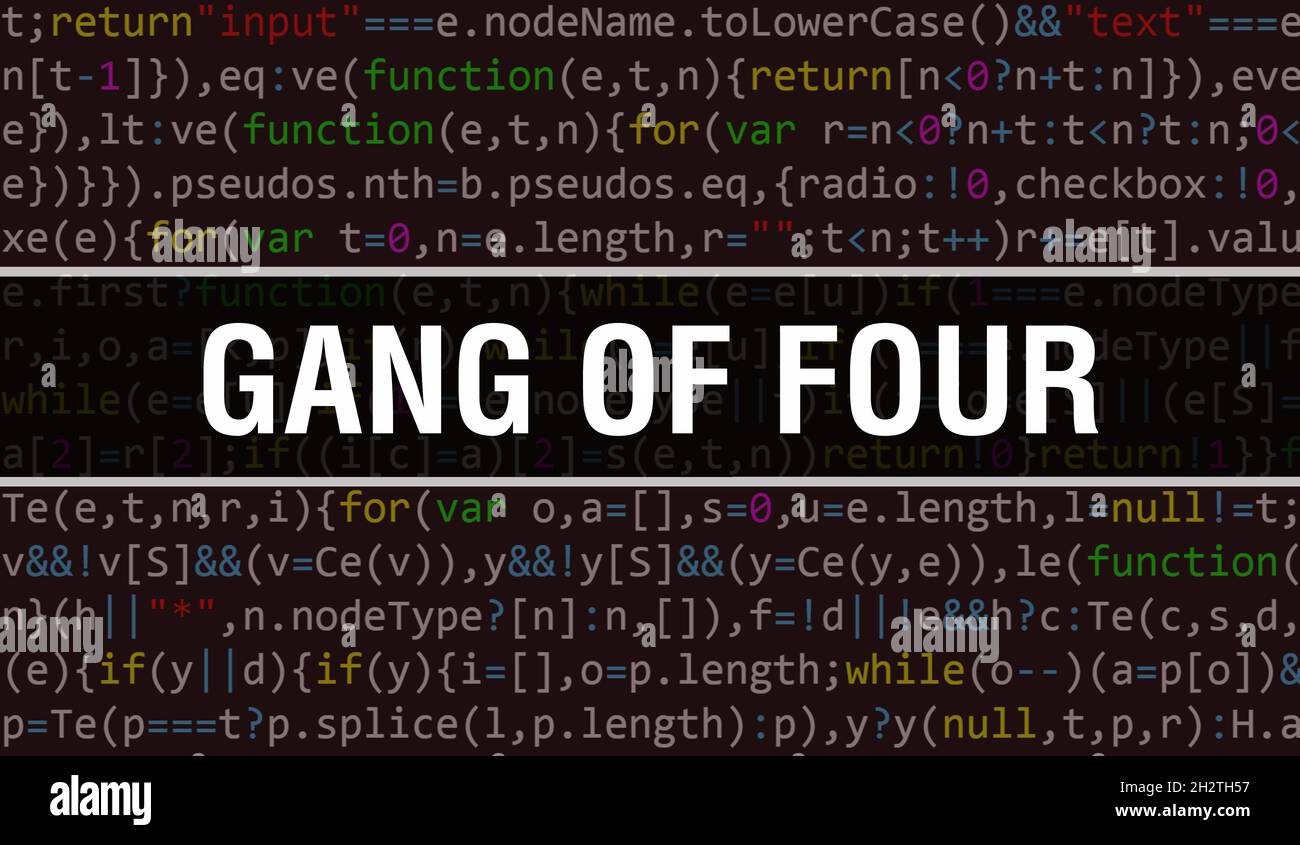 Gang of four concept with Random Parts of Program Code.Gang of four ...
