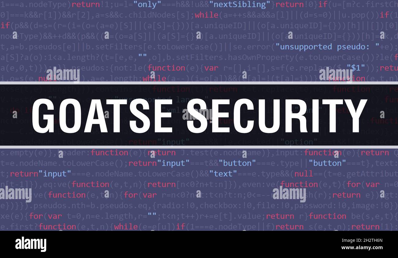 Goatse Security with Abstract Technology Binary code Background.Digital binary data and Secure ...