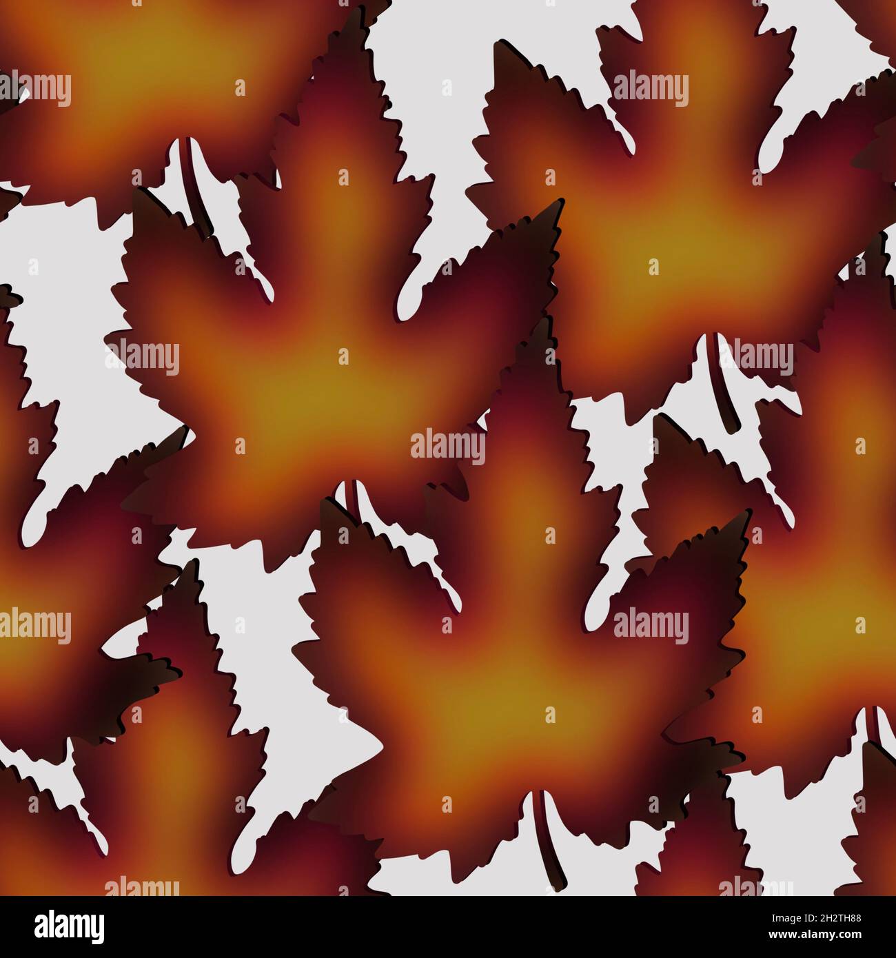 Seamless autumn pattern with leaves for fabrics and textiles Stock ...